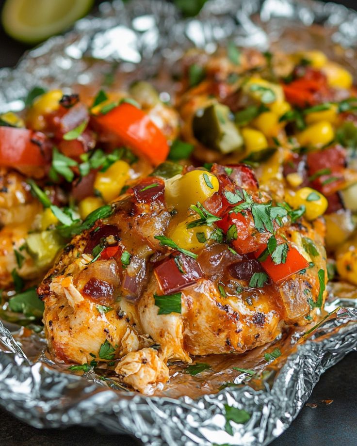 Easy Mexican Chicken Foil Packets for the Grill or Oven - Thecozyweave