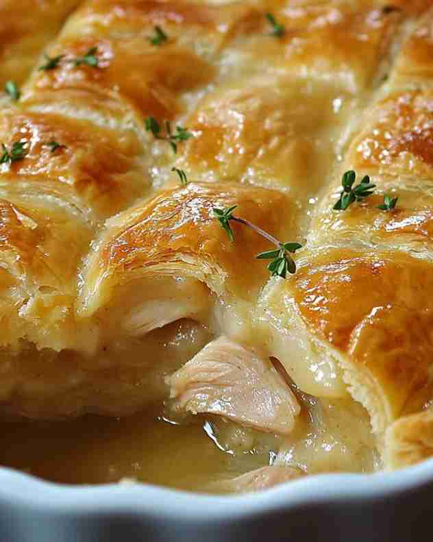 Homemade Pot Pie with Creamy Chicken Filling & Double Crust - Thecozyweave