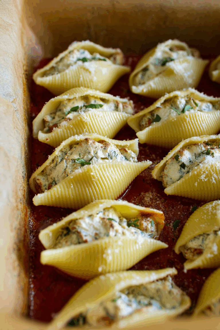 Creamy Stuffed Shells - Thecozyweave