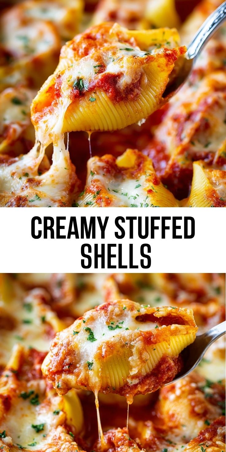 Creamy Stuffed Shells - Thecozyweave
