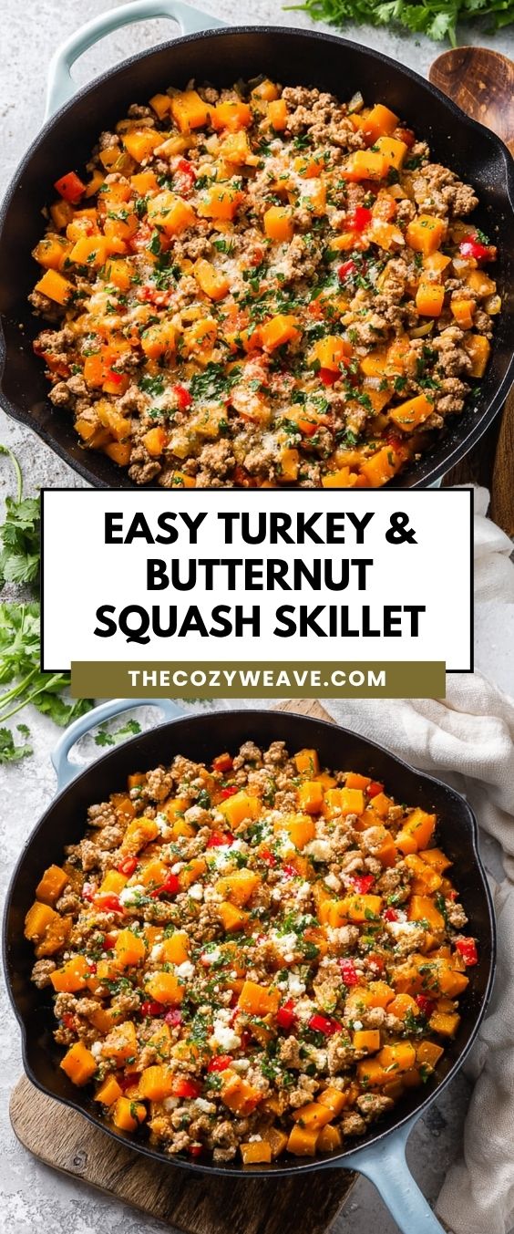 Easy Turkey & Butternut Squash Skillet - Thecozyweave