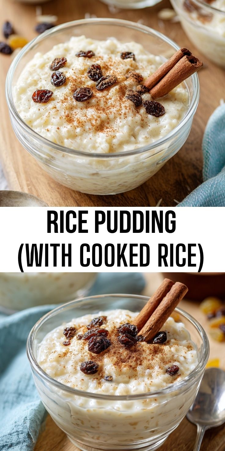 Rice Pudding (with Cooked Rice) - Thecozyweave
