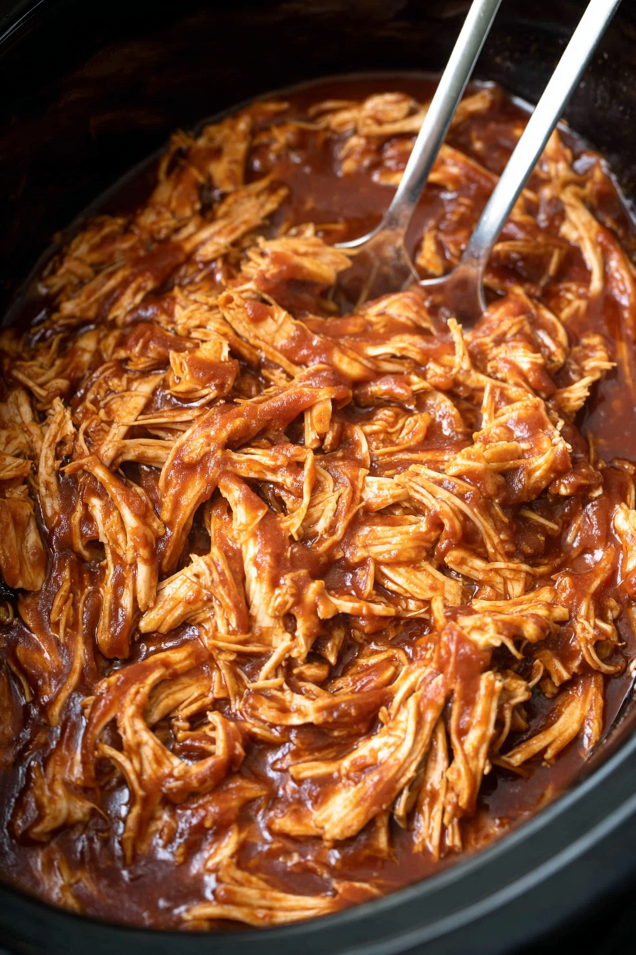 The Best Slow Cooker BBQ Pulled Chicken - Thecozyweave