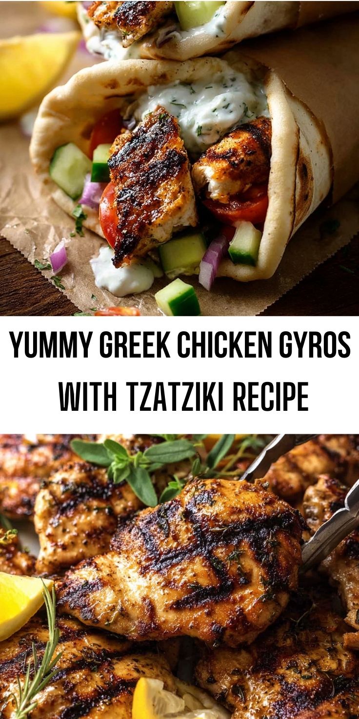 Yummy Greek Chicken Gyros with Tzatziki Recipe - Thecozyweave