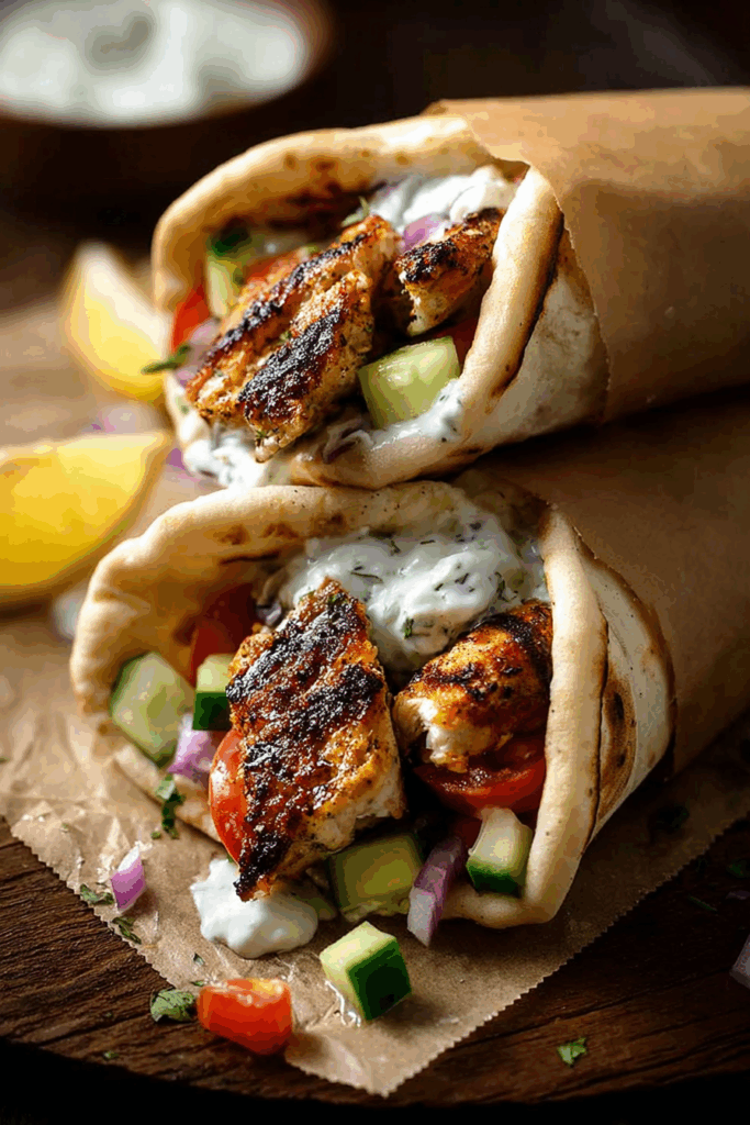 Yummy Greek Chicken Gyros with Tzatziki Recipe - Thecozyweave