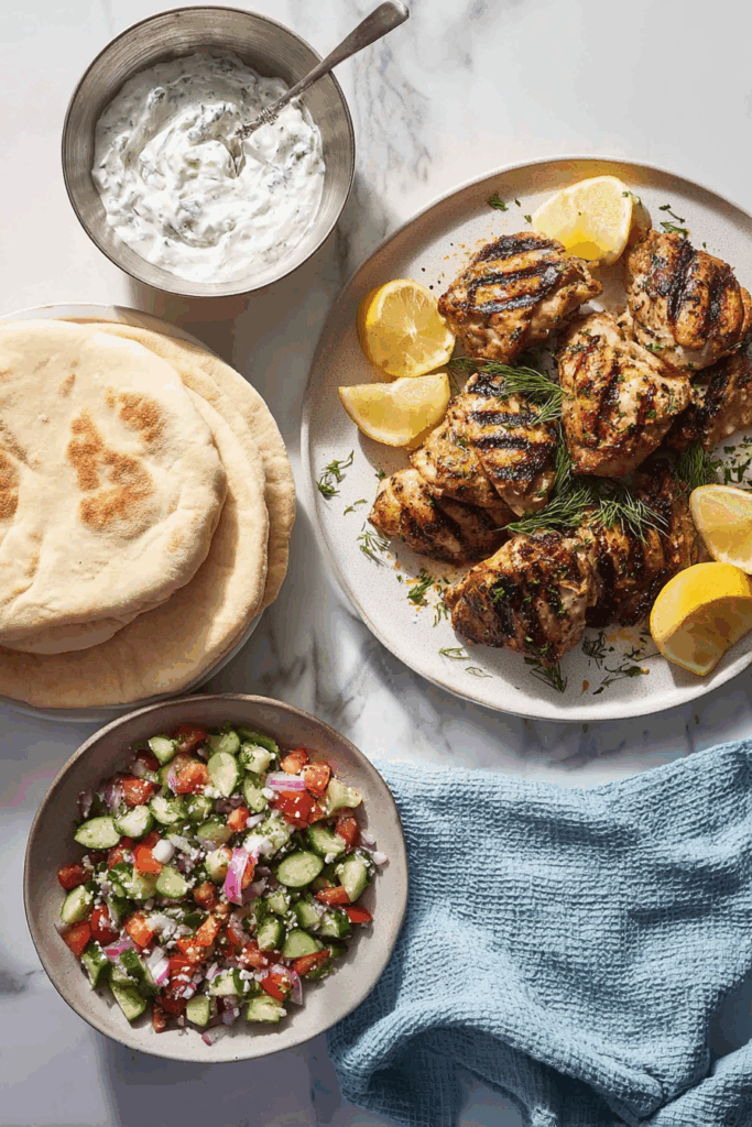Yummy Greek Chicken Gyros with Tzatziki Recipe - Thecozyweave