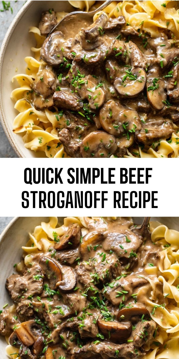 Quick Simple Beef Stroganoff Recipe - Thecozyweave