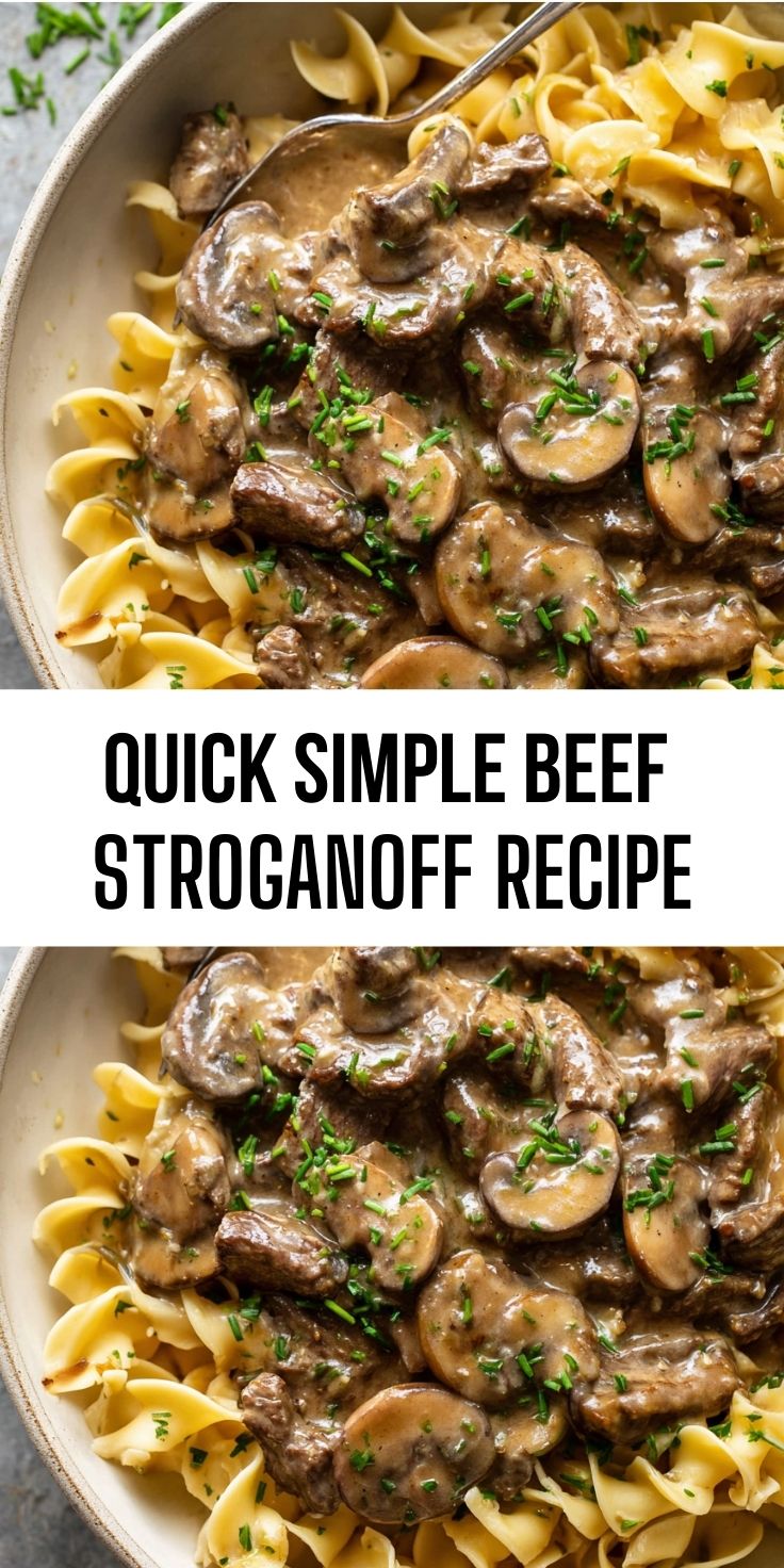 Quick Simple Beef Stroganoff Recipe - Thecozyweave