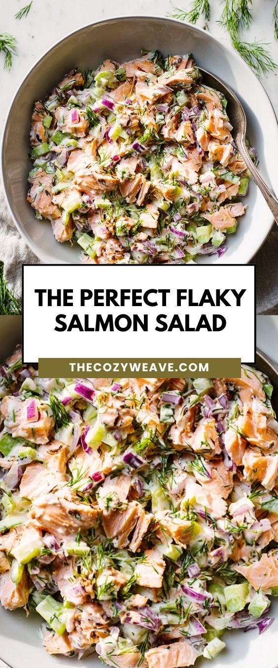 The Perfect Flaky Salmon Salad - Thecozyweave