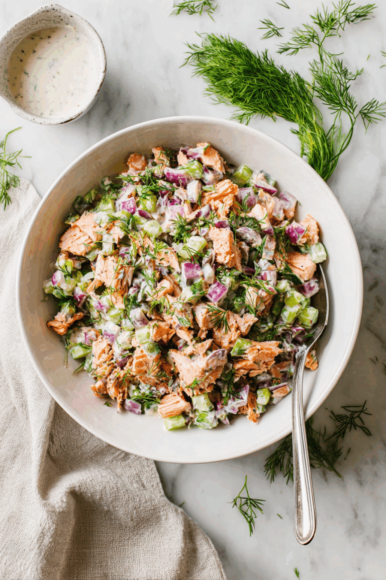 The Perfect Flaky Salmon Salad - Thecozyweave