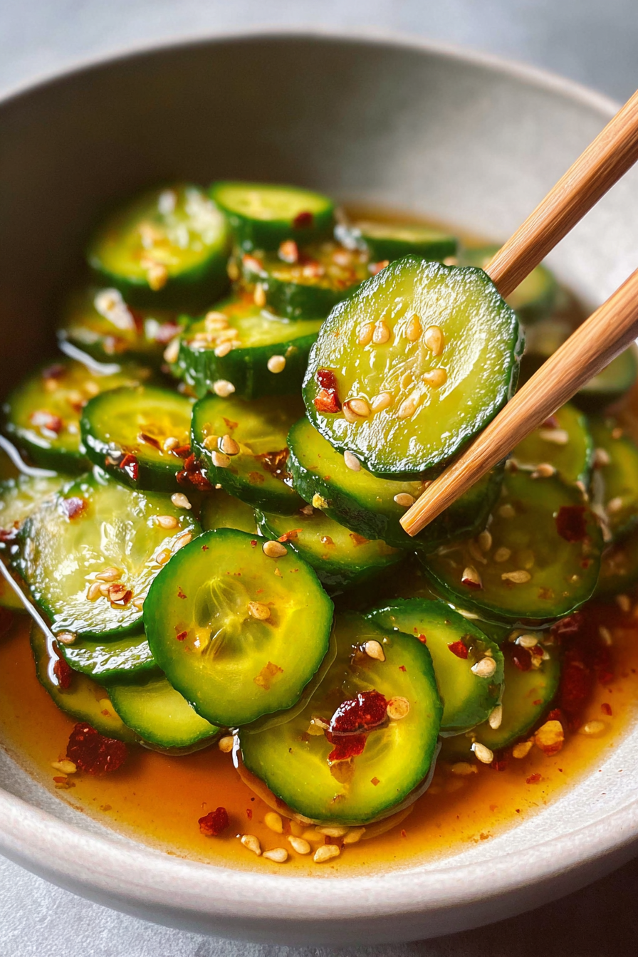 Fast Easy Asian Cucumber Salad - Thecozyweave